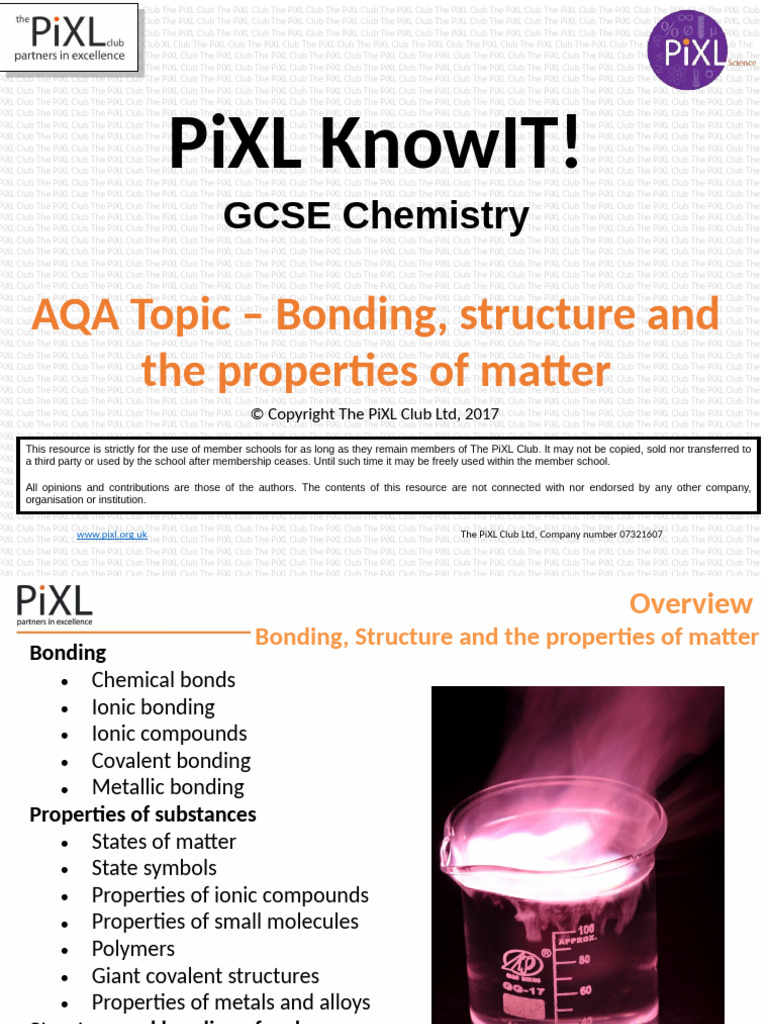 GCSE Chemistry: Bonding and Properties | PDF | Ionic Bonding | Chemical ...