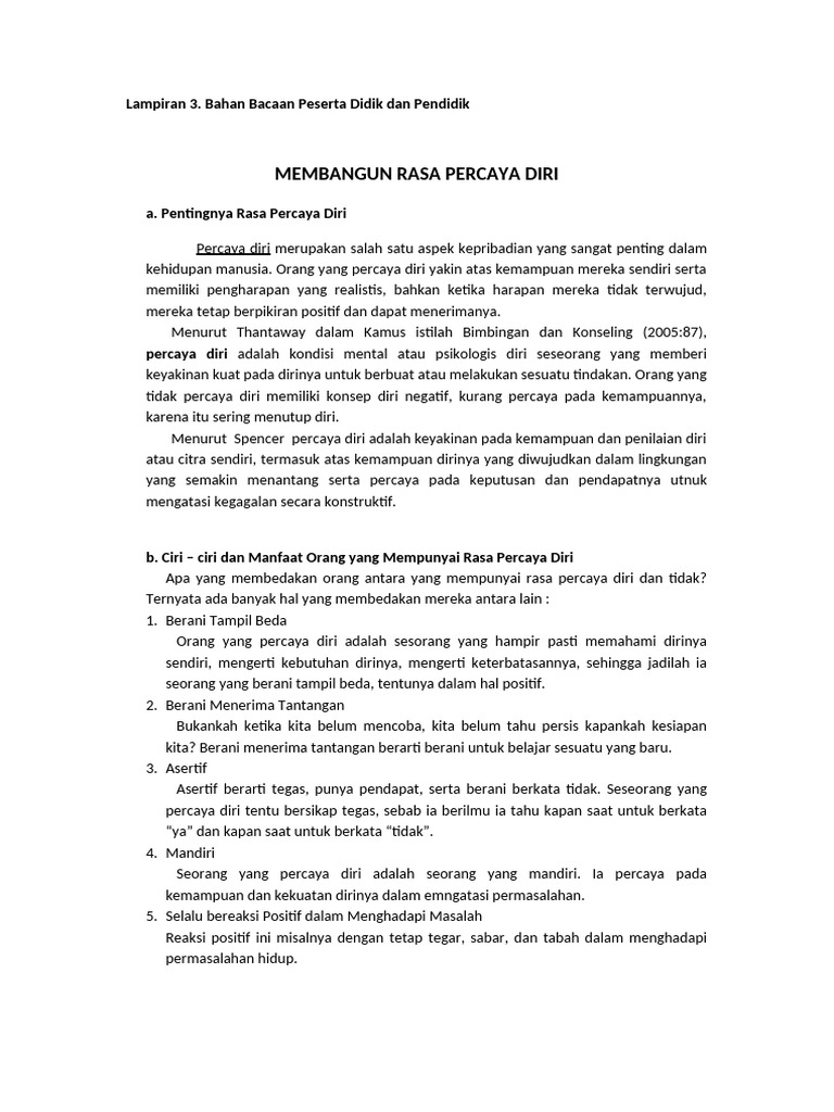 Bahan Bacaan | PDF | Pengembangan Diri | Gaya Hidup