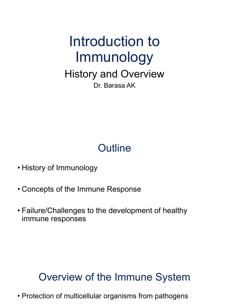 Introduction To Immunology | PDF | Immune System | Adaptive Immune System