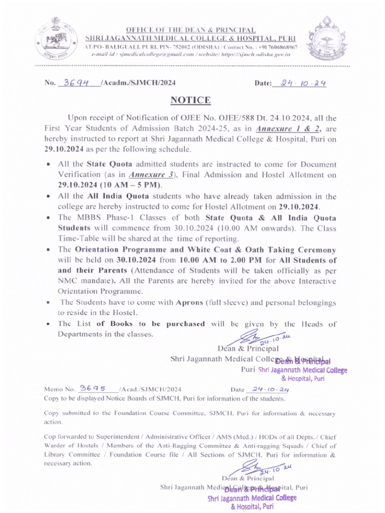 3694 Notice Admission Batch 2024-25-11zon | PDF