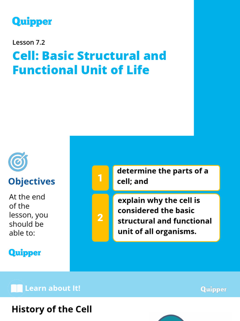 Science 7 7.2 Cell Basic Structural and Functional Unit of Life | PDF ...