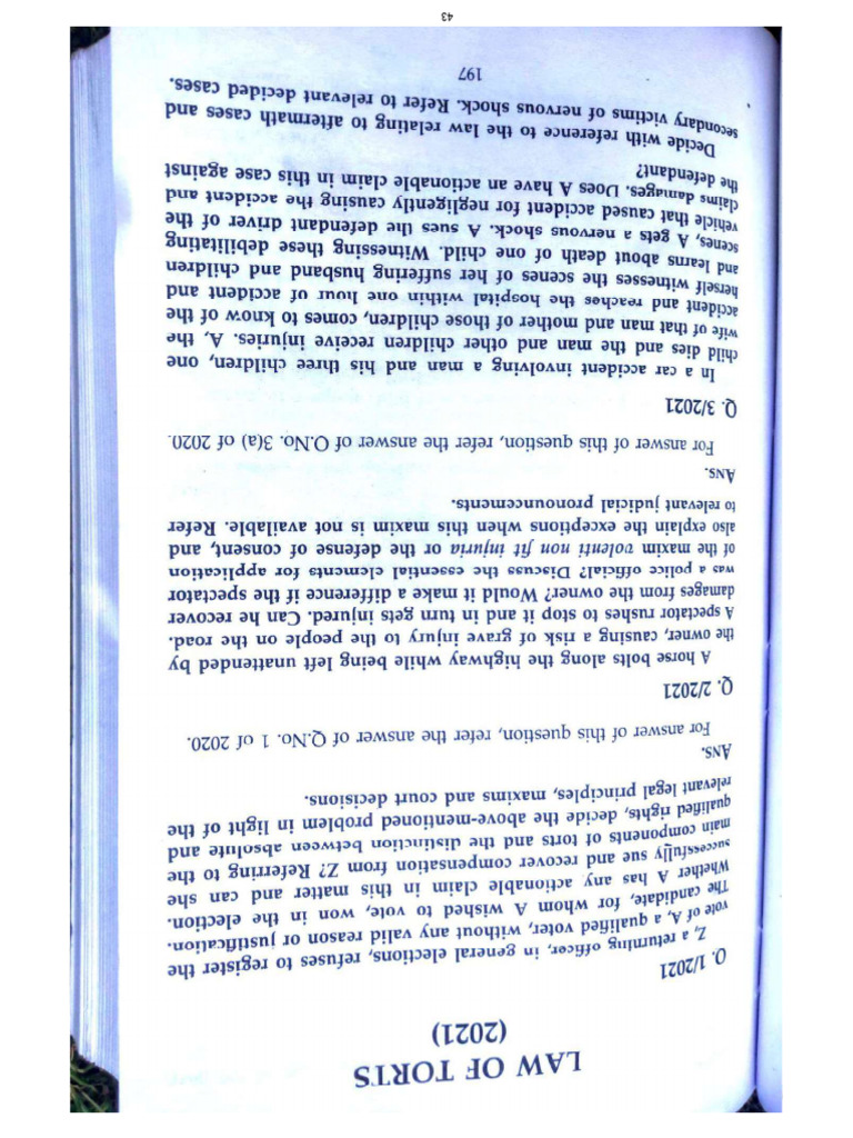 Tort PYQ Solved | PDF