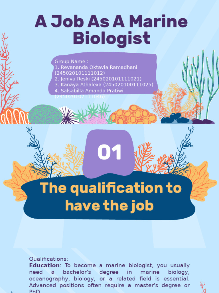 A Job As A Marine Biologist | PDF