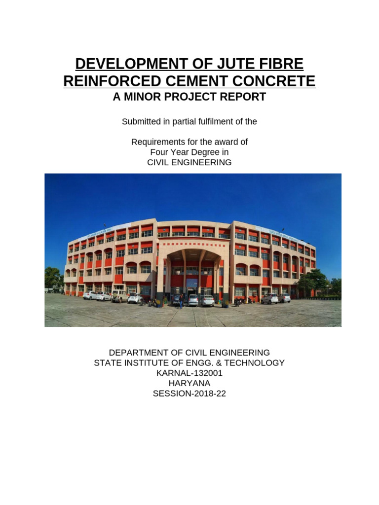 JUTE FIBRE IN REINFORCED CEMENT CONCRETE | PDF | Concrete | Composite ...