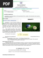 Gravitational Force SE - Key | PDF | Force | Gravity