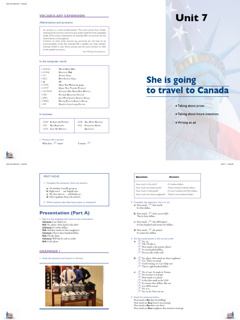 She Is Going To Travel To Canada | PDF | Acronym | World Wide Web