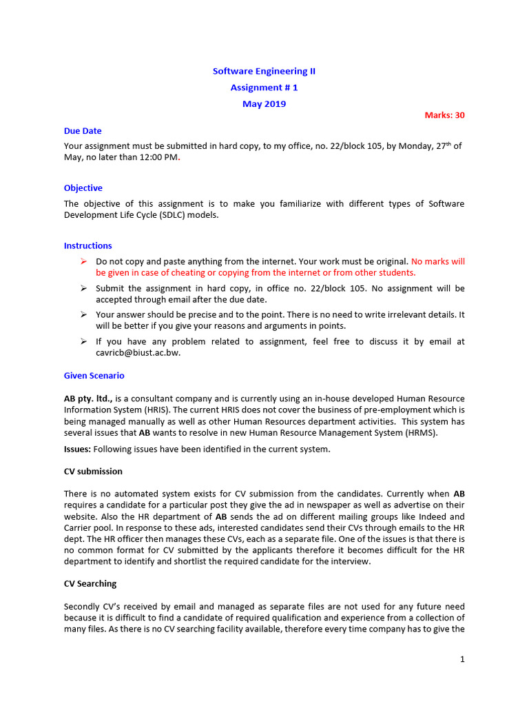 HRMS Development Assignment Overview | PDF | Information Technology | Computing