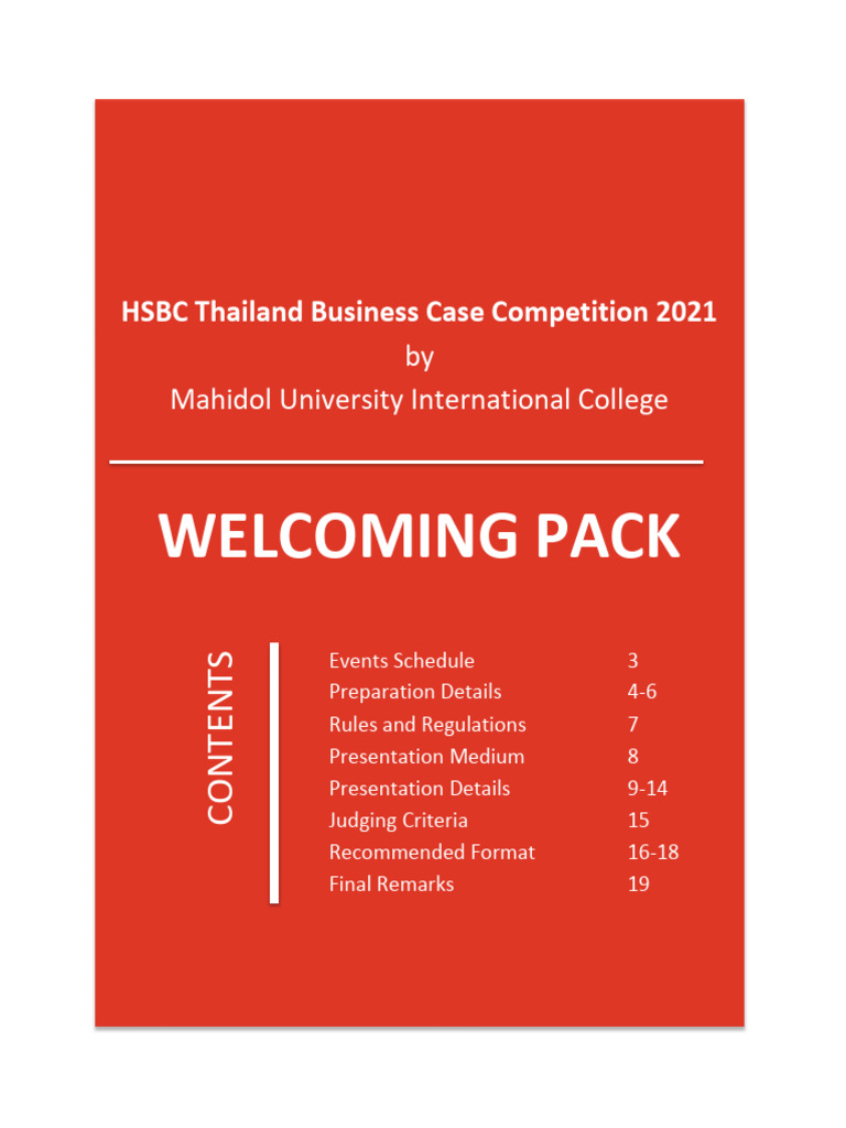 HSBC 2021 Welcoming Pack | PDF | Swot Analysis | Business