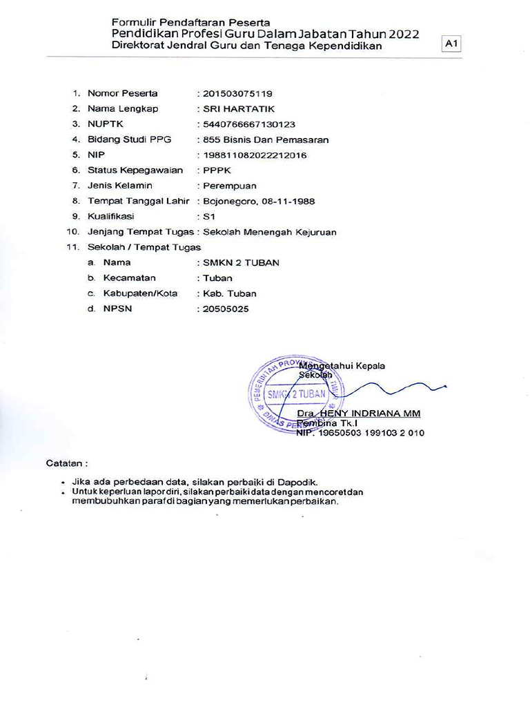 PPG Bu Sri Hartatik | PDF