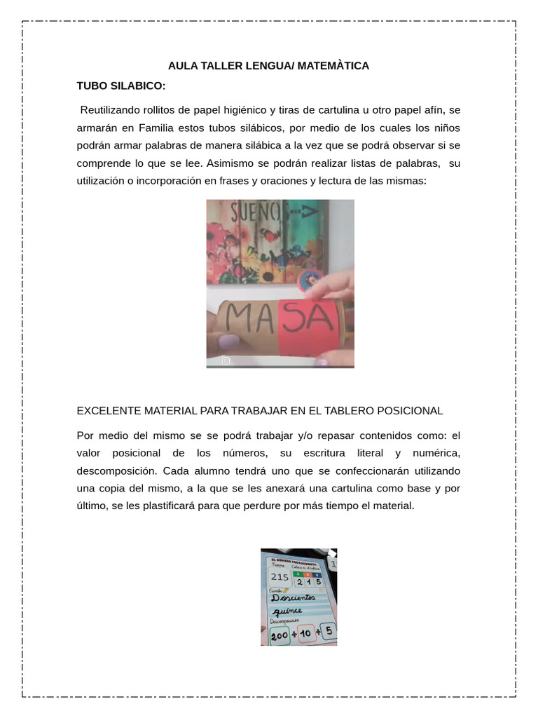 Aula Taller Lengua-Matem-2do 2024 | PDF