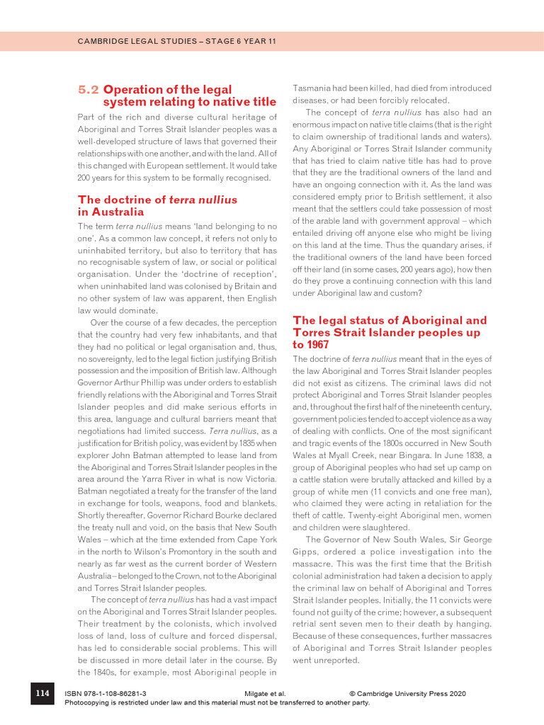 Understanding Native Title Law in Australia | PDF | Indigenous Peoples ...