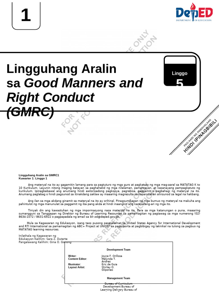 5.le - Gmrc.q2.week 5 Layout 919 | PDF