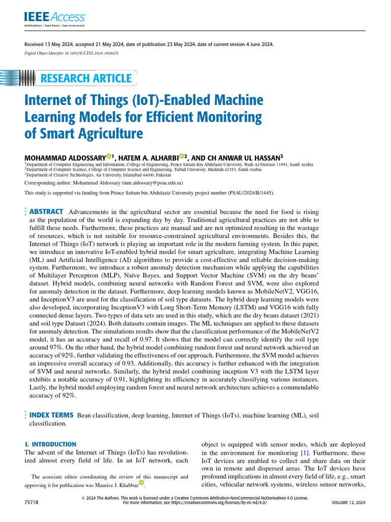 Internet of Things IoT-Enabled Machine Learning Models For Efficient ...