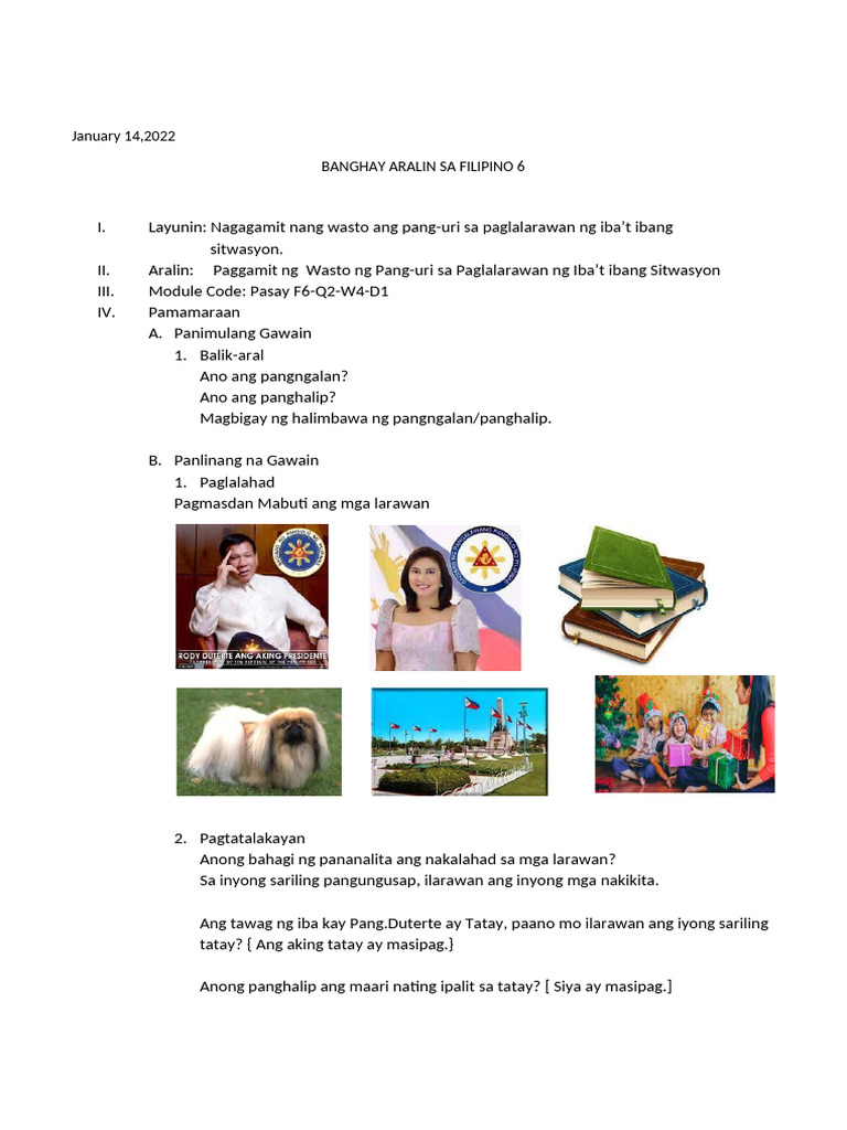 COT#1 2021-2022 (Tabuac) | PDF