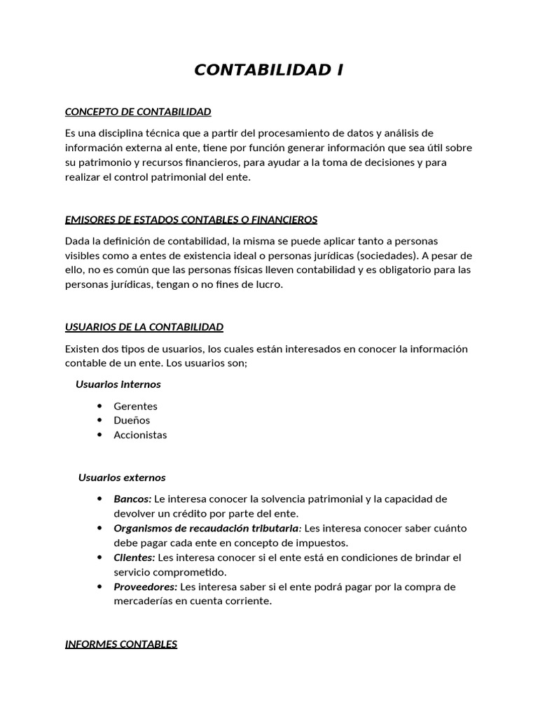 Contabilidad I | PDF | Contabilidad | Business