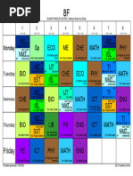 Timetable - Grade 8 | PDF