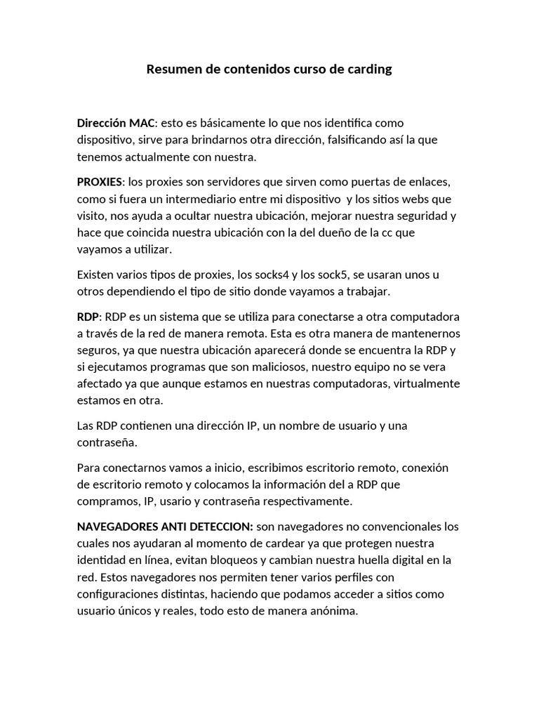 Carding Basico | PDF