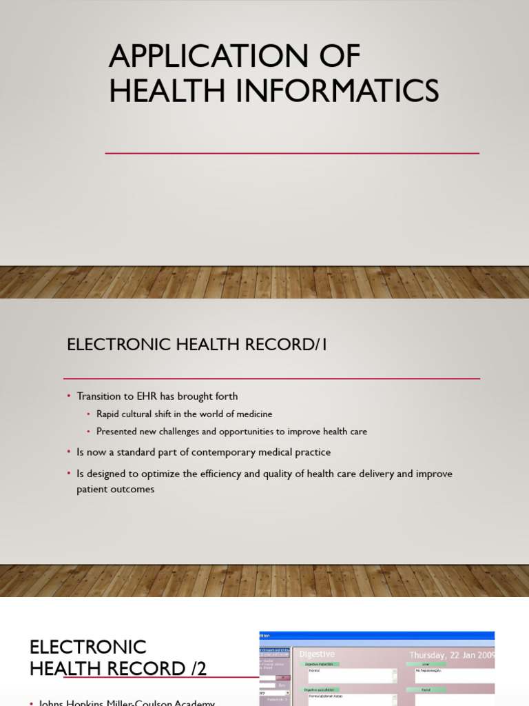 Application of Health Informatics | PDF | Health Informatics ...