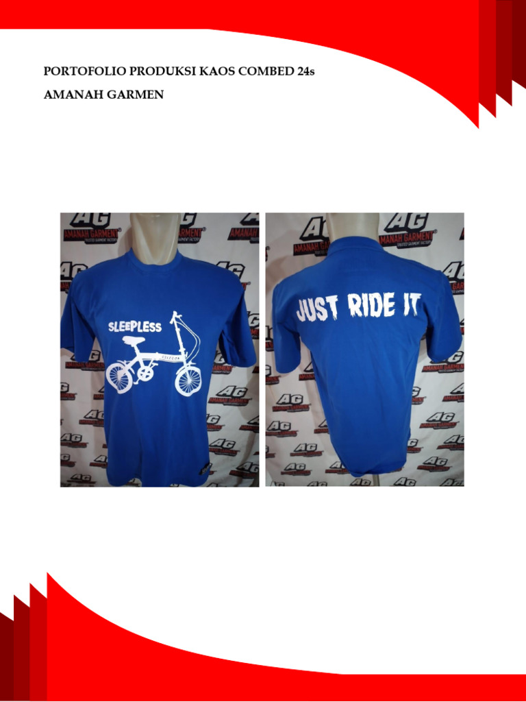 PORTOFOLIO PRODUKSI KAOS COMBED 24s | PDF