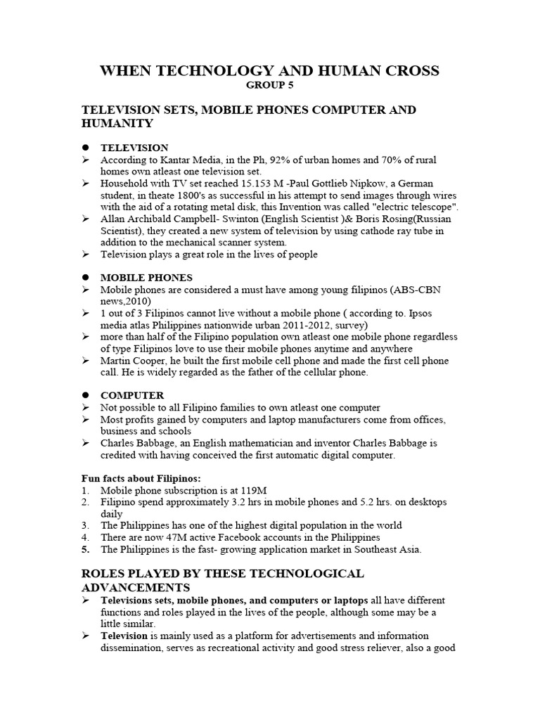 When Technology and Human Cross - Group 5 | PDF | Robot | Robotics