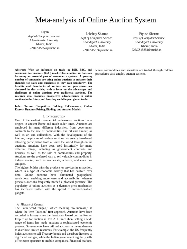 Ieee Conference Template | PDF | Auction