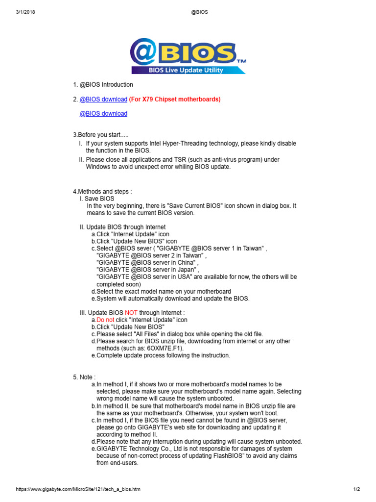 @BIOS | PDF | Bios | Microsoft Windows
