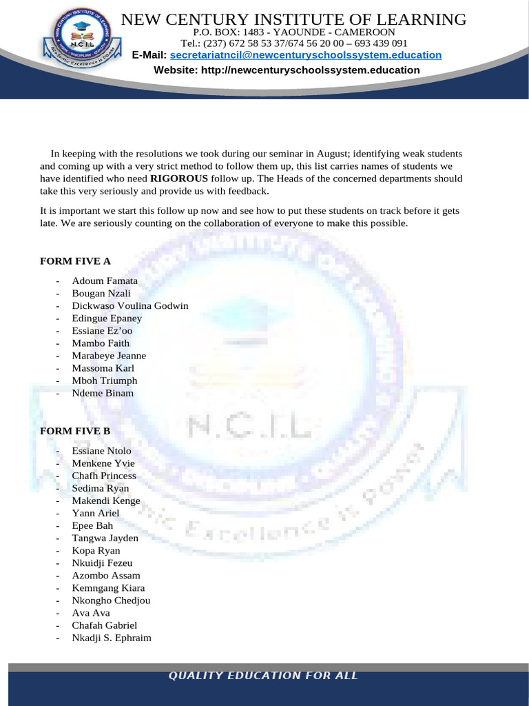 Students' Follow Up | PDF