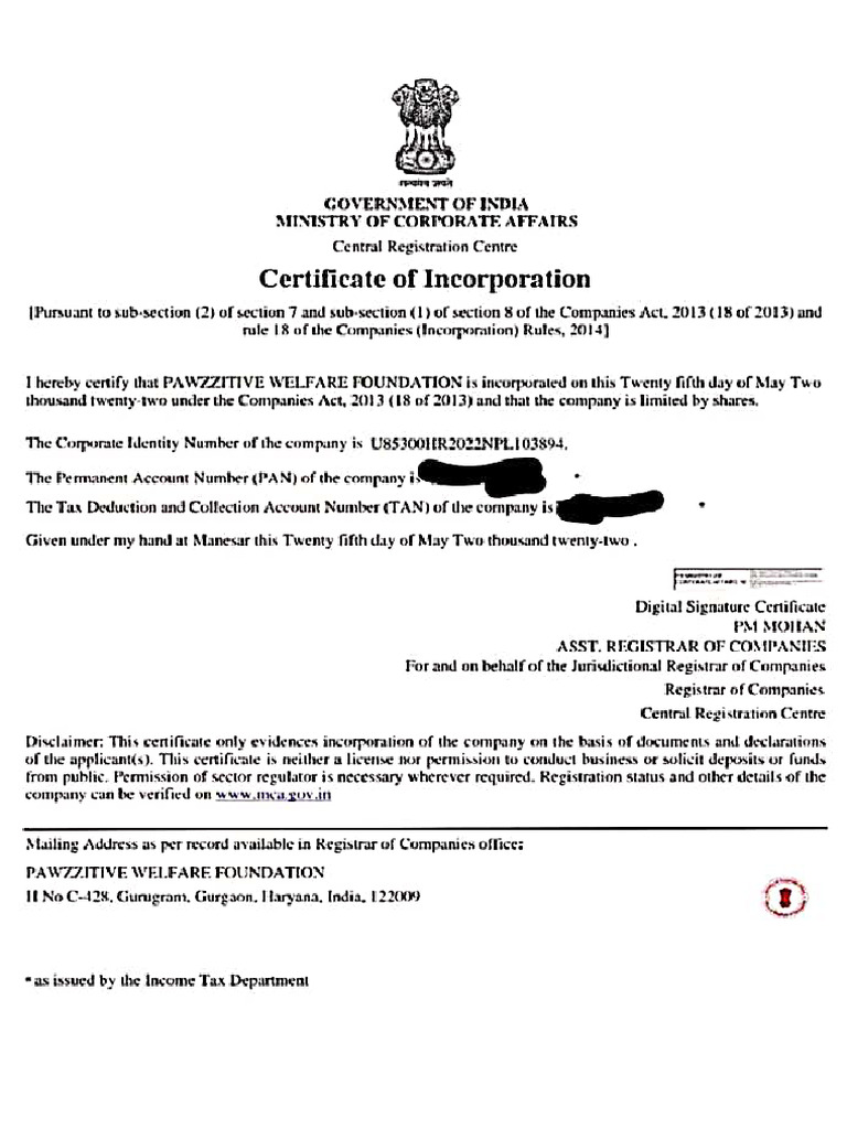 NGO Approved Certificate | PDF