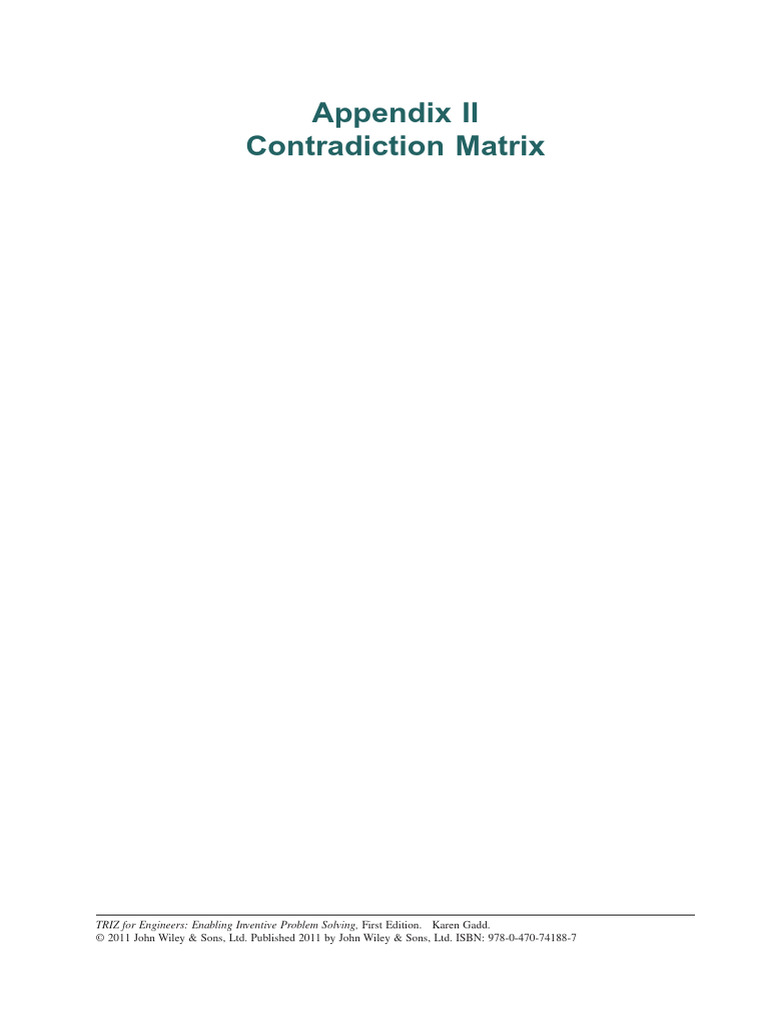 Contradiction Matrix Pdf Physical Sciences Physical Quantities