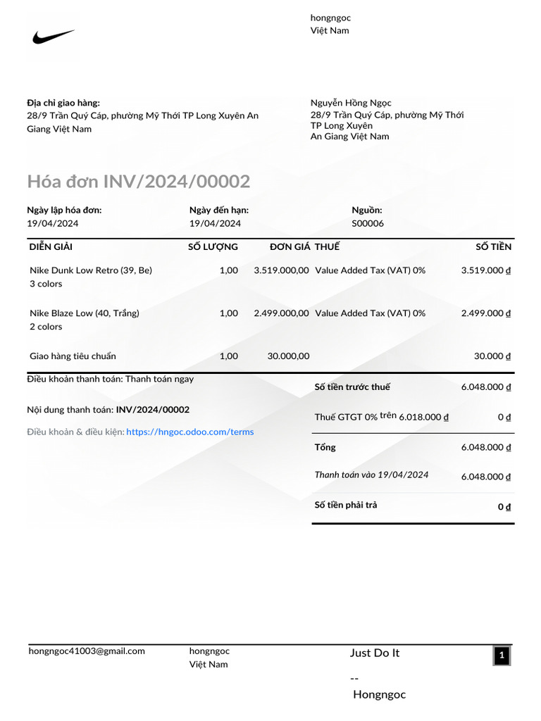 Inv 2024 00002 | PDF