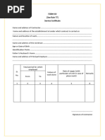Form XIV - Employment Card | PDF