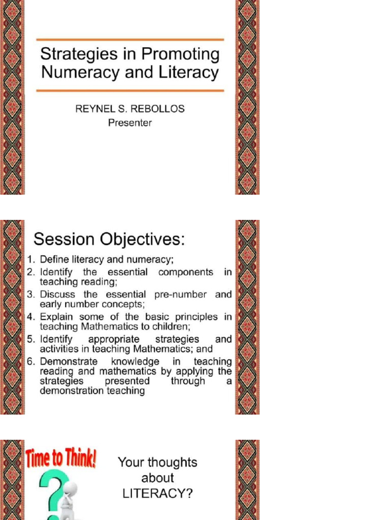 Numeracy and Literacy | PDF