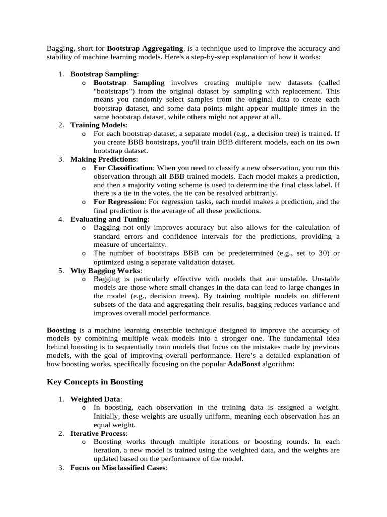 Bagging Pdf Bootstrapping Statistics Applied Mathematics
