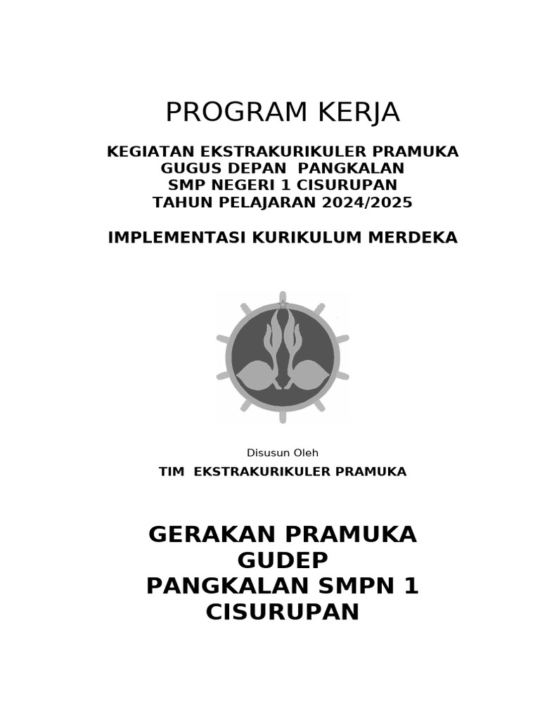Program Kerja Pramuka | PDF | Seni