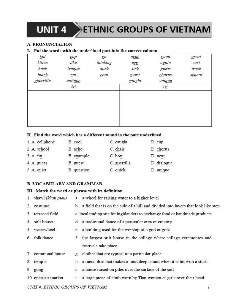 [G8] Unit 4 (PDF) | PDF | Vietnamese People | Vietnam