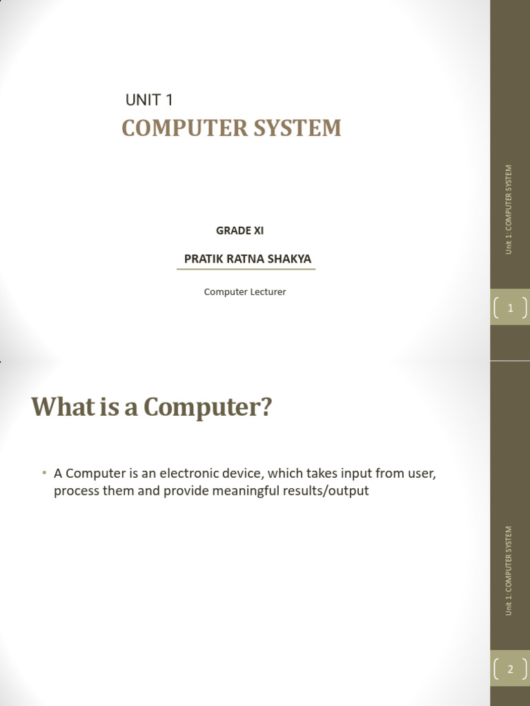 Chap 1 Computer System | PDF | Random Access Memory | Computer Data Storage