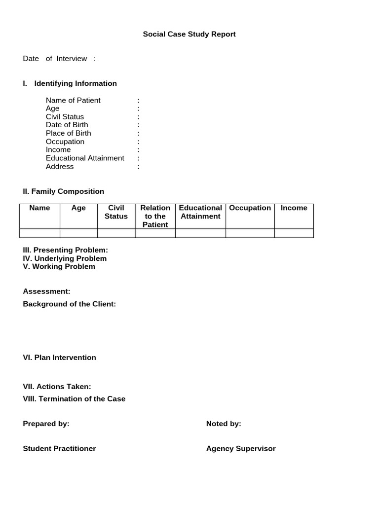 Case Study Template | PDF | Social Science