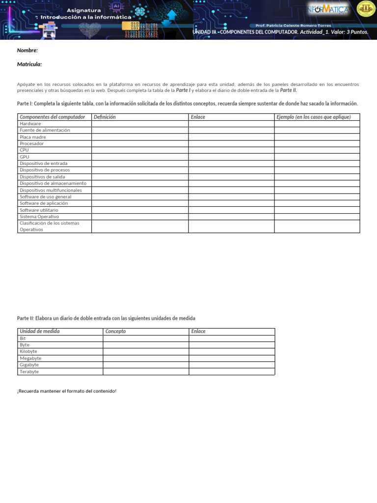 Actividad III Unidad III | PDF