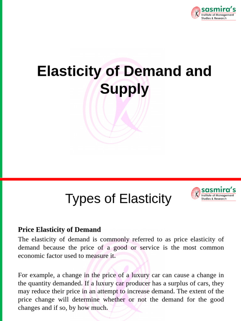 Understanding Demand and Supply Elasticity | PDF | Elasticity ...
