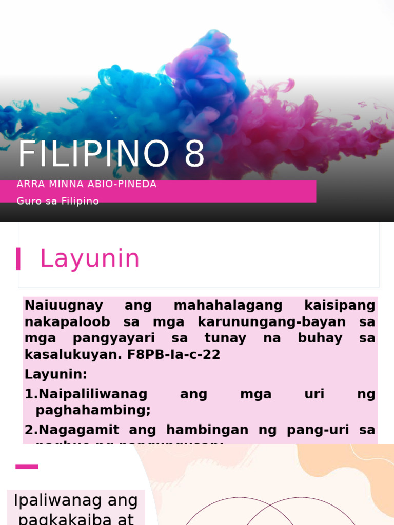 Week 2-Hambingan NG Pang-Uri | PDF