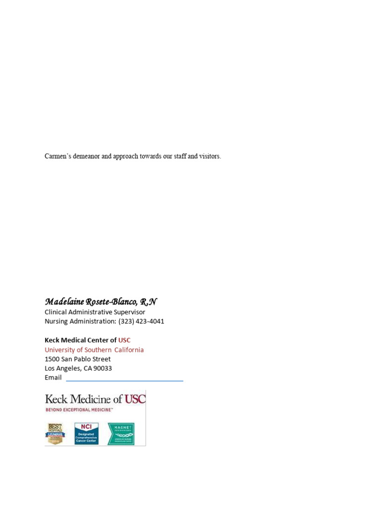 Recommendation Letter Carmen 1 | PDF | Career & Growth | Self-Improvement