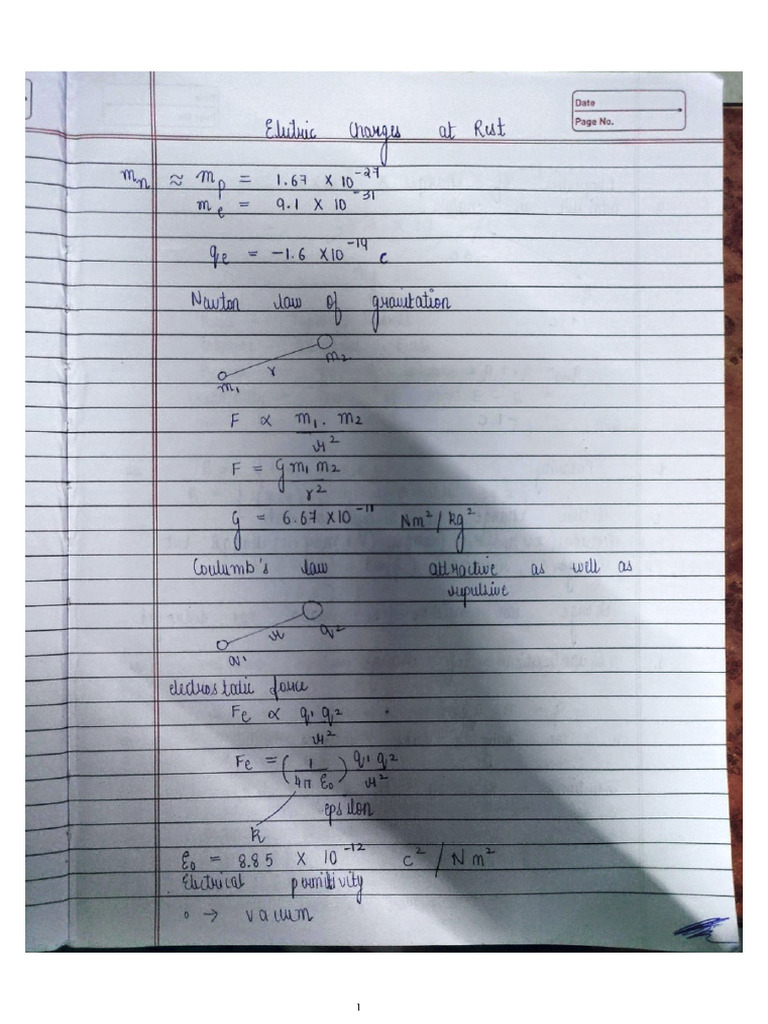 Physics Grade12 Chapter1&2 Notes | PDF