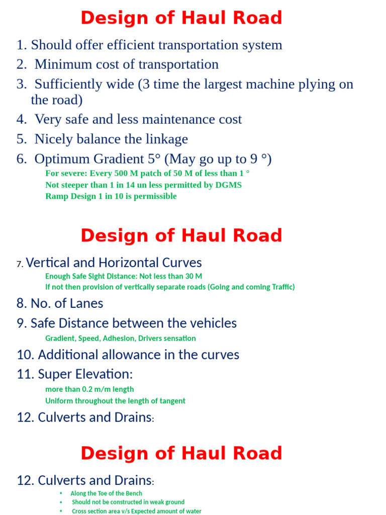Haul Road Design and Safety Guide | PDF