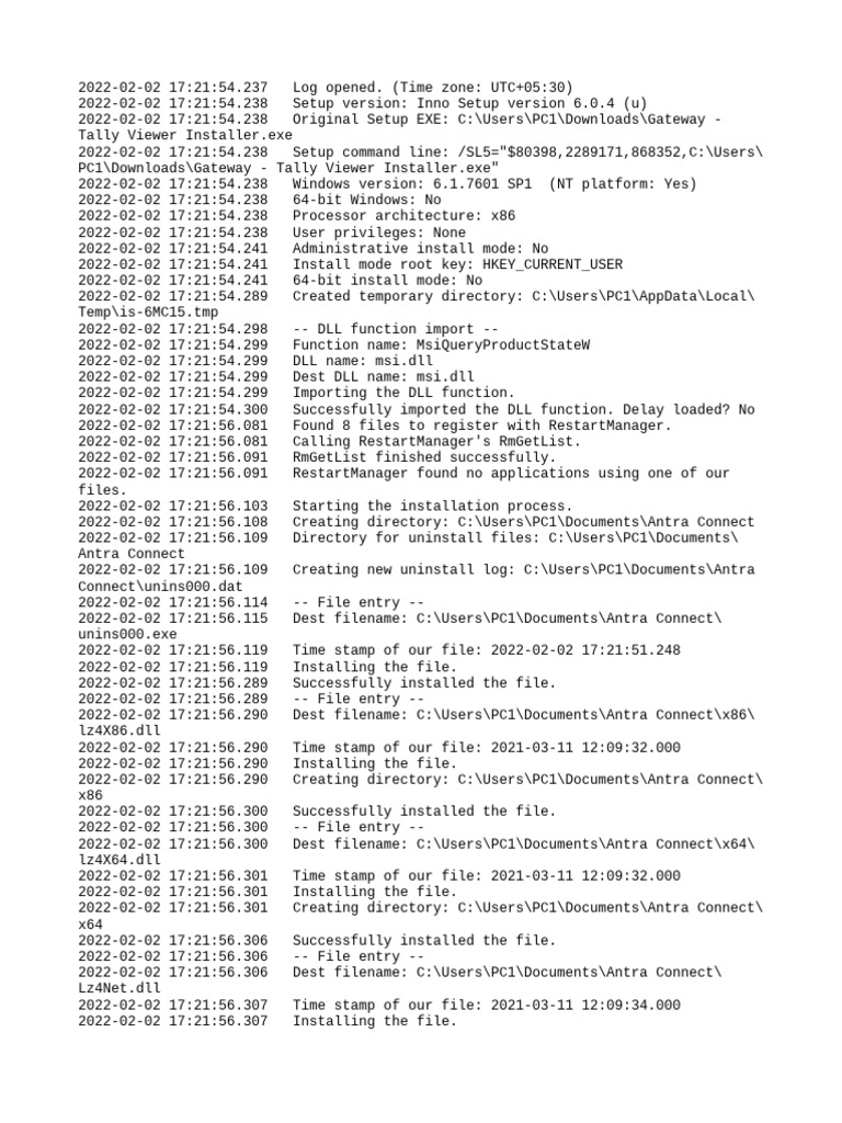 Setup Log 2022-02-02 #001 | PDF | Windows Registry | Computer Architecture