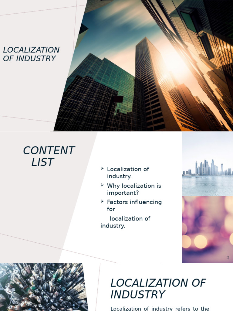 Understanding Industry Localization | PDF | Infrastructure | Supply Chain