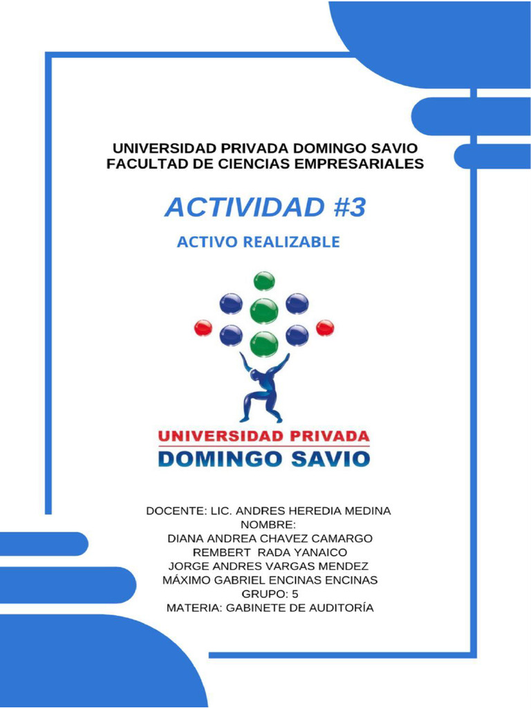 Auditoría de Activo Realizable 2018 | PDF | Contabilidad | Auditoría