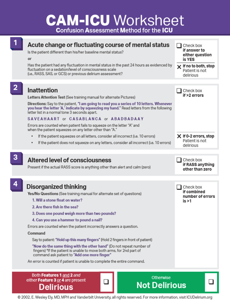 644943ce0147180aa05d4039_CAM-ICU-tools-2023_worksheet | PDF | Medical ...
