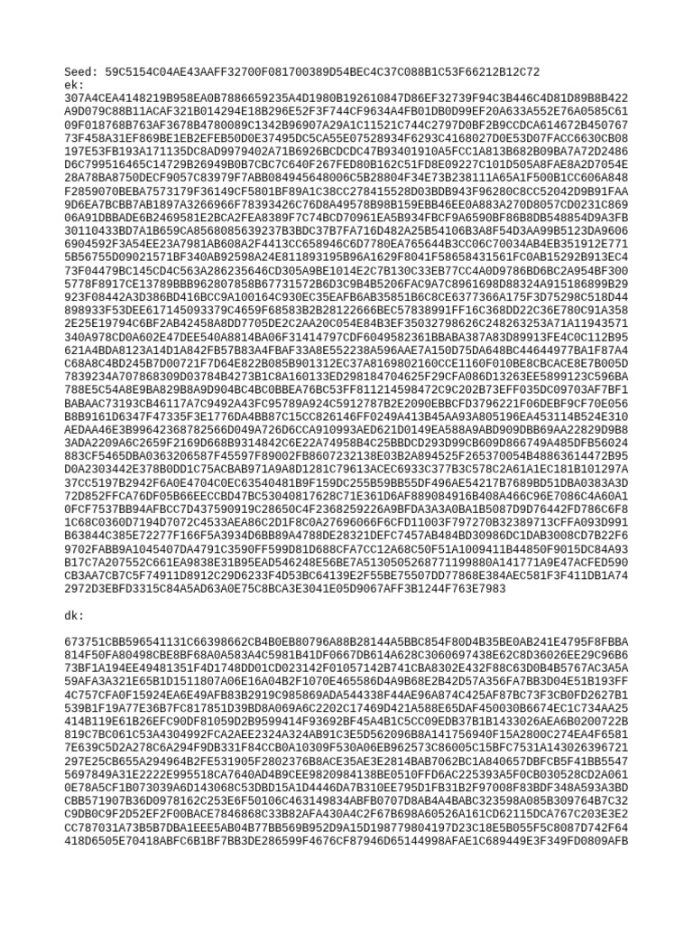 New Encap Test Vectors | PDF