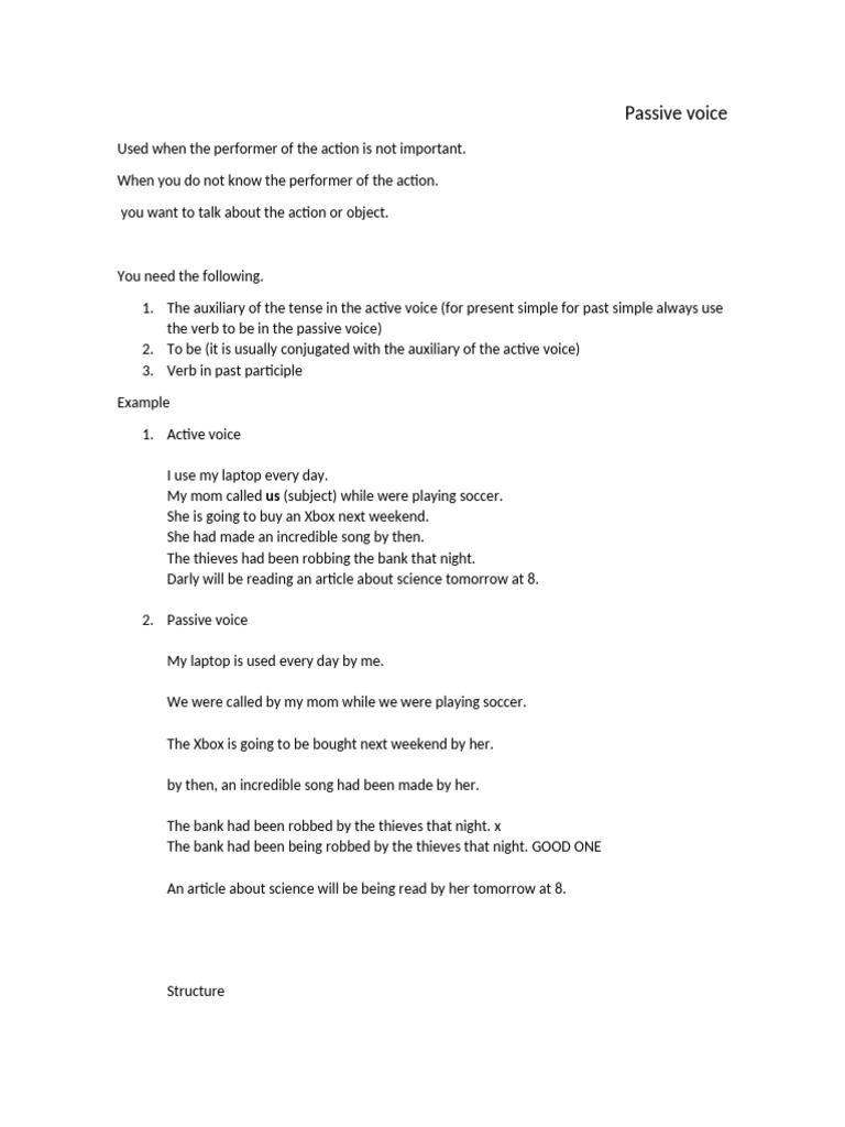 Passive Voice | PDF