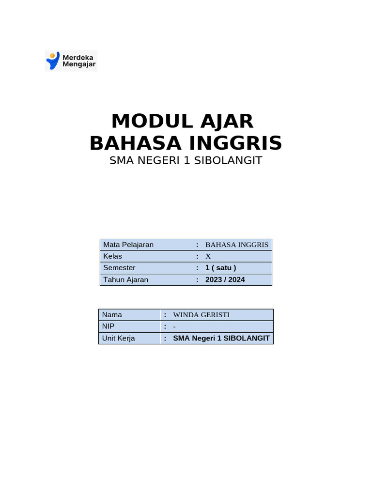 Cover Modul Ajar | PDF